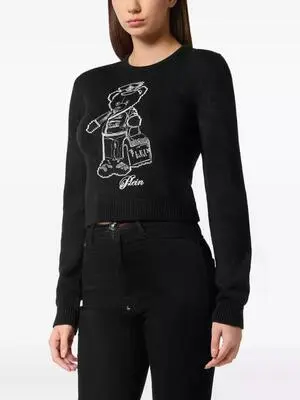 Philipp Plein Teddy Embroidered Crew-neck Sweater