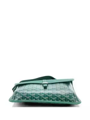 Goyard Coursier Messenger Bag In Coated Canvas And Leather - Green