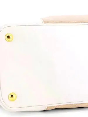 Prada Double Canvas And Saffiano Leather Medium Tote Bag