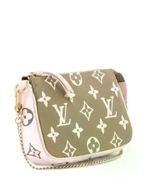 LOUIS VUITTON Pochette Accessoires Monogram Empreinte Leather Mini Clutch Bag - Neutrals