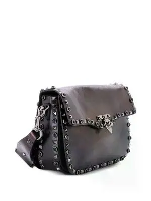 Valentino Garavani Rolling Rockstud Leather Crossbody Bag With Cabochons