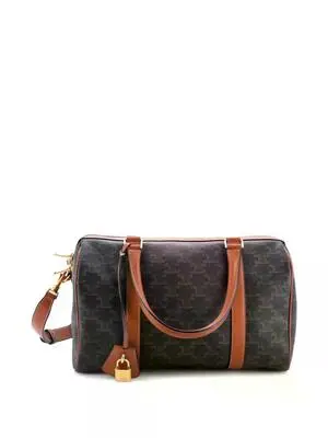 Celine Triomphe Coated Canvas Handbag - Brown