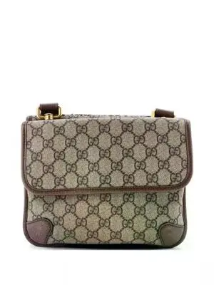 Gucci Gg Coated Canvas Small Messenger Bag - Brown