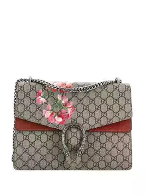 Gucci Dionysus Blooms Print Gg Coated Canvas Medium Shoulder Bag - Brown