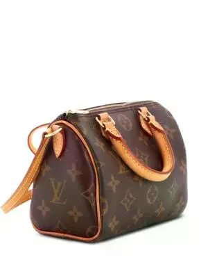 LOUIS VUITTON Speedy Bandouliere Monogram Canvas Bag - Brown