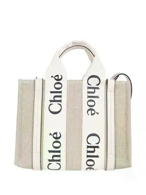 Chloé Woody Small Tote Bag - Neutrals