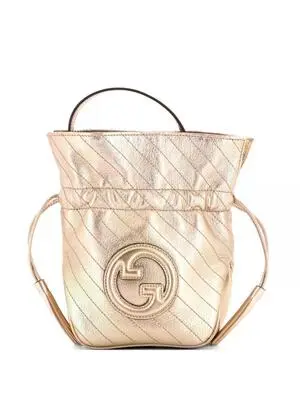 Gucci Blondie Nm Diagonal Quilted Leather Mini Bucket Bag
