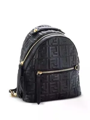 Fendi Zucca Embossed Leather Mini Backpack
