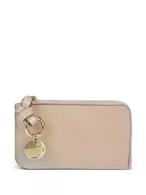 Chloé Alphabet Logo-charm Zipped Leather Card Holder