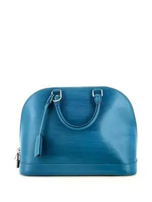 LOUIS VUITTON Alma Epi Leather Satchel - Blue