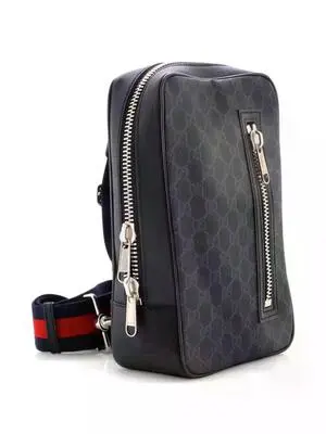 Gucci Soft Zip Sling Bag Gg Coated Canvas