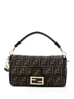 Fendi Zucca Canvas Baguette Bag - Brown