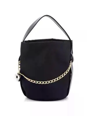 Prada Re-nylon And Nappa Leather Mini Bucket Bag - Black
