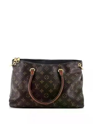LOUIS VUITTON Pallas Tote Monogram Canvas With Leather Shoulder Bag