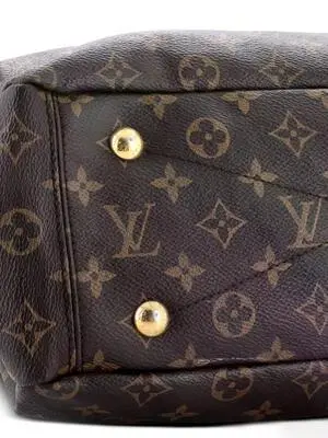LOUIS VUITTON Pallas Tote Monogram Canvas With Leather Shoulder Bag