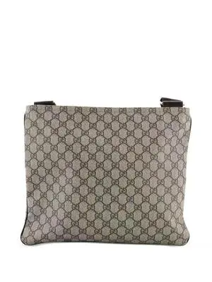 Gucci Gg Coated Canvas Zip Top Messenger Bag