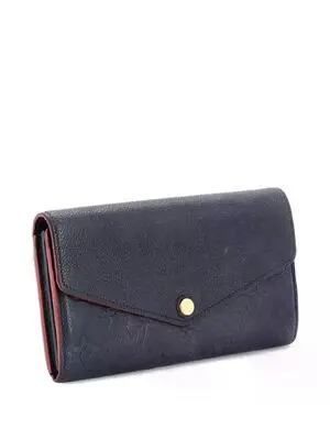 LOUIS VUITTON Sarah Wallet Nm Monogram Empreinte Leather Small Wallets - Blue
