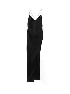 VESTIAIRE D'UN OISEAU LIBRE Tri-cut Side-slit Dress - Black