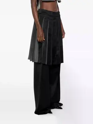VESTIAIRE D'UN OISEAU LIBRE Pleated Panelled Trousers