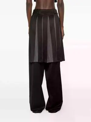 VESTIAIRE D'UN OISEAU LIBRE Pleated Panelled Trousers