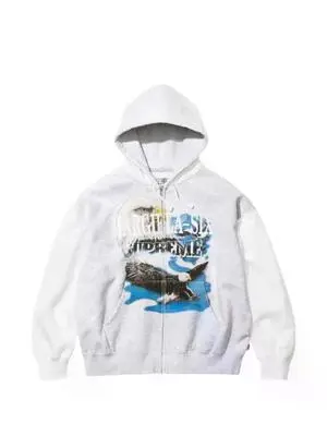 Supreme Mm6 Maison Margiela X Zip-up Hoodie - Grey