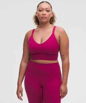 Lululemon Focuser Scoop-neck Bra - Raspberry Rave