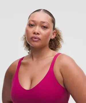 Lululemon Focuser Scoop-neck Bra - Raspberry Rave