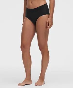 Lululemon Nulu Added Absorbency Extra-high-rise Bikini Underwear Black