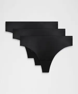 Lululemon Nulu Added Absorbency Extra-high-rise Thong Underwear - Black