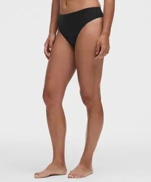 Lululemon Nulu Added Absorbency Extra-high-rise Thong Underwear - Black