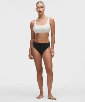 Lululemon Nulu Added Absorbency Extra-high-rise Thong Underwear - Black