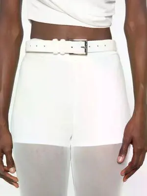 VESTIAIRE D'UN OISEAU LIBRE Belted Mesh-panel Trousers