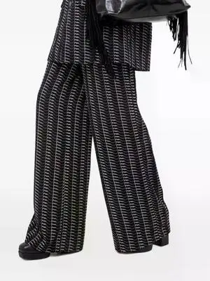 NOTES DU NORD Wide-leg Trousers - Black