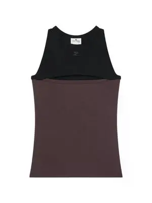 COURREGES Slash Contrast Tank Top