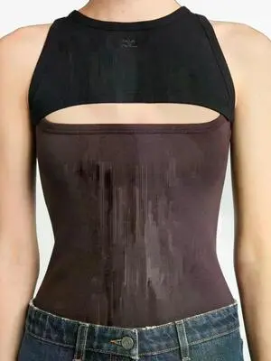 COURREGES Slash Contrast Tank Top