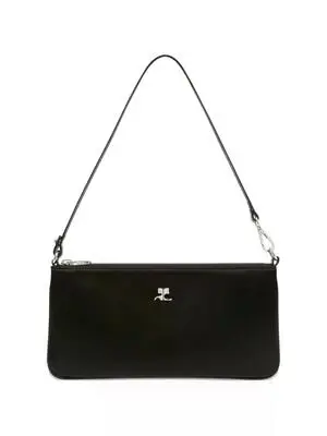 COURREGES Logo Plaque Zipped Pouch - Black