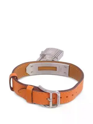 Hermès Kelly 20mm Watch With Off-white Dial And Orange Leather Strap