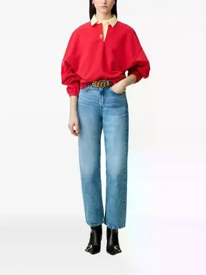 Claudie Pierlot Embroidered Logo Sweatshirt - Red
