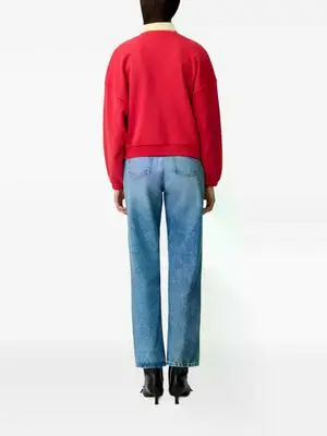 Claudie Pierlot Embroidered Logo Sweatshirt - Red