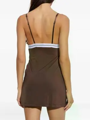 Palm Angels Logo-tape Slip Mini Dress