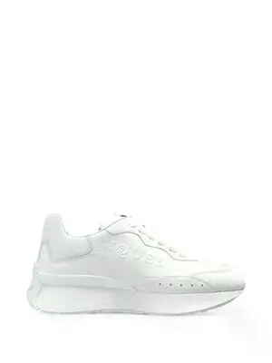 Alexander McQueen Logo-embossed Leather Sneakers