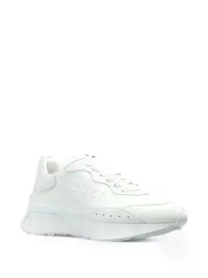 Alexander McQueen Logo-embossed Leather Sneakers
