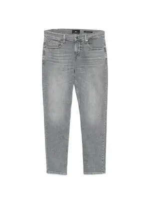 7 For All Mankind Whiskering Effect Jeans - Grey