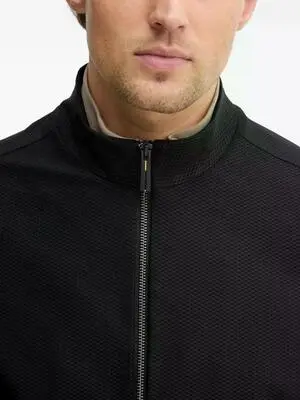 EA7 Zipped Geometric Bomber Jacket