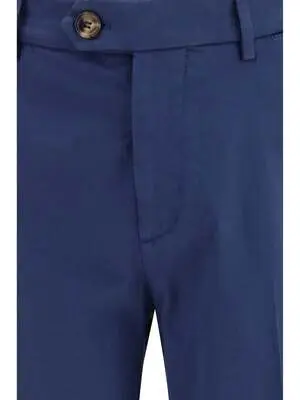 Brunello Cucinelli Dyed Cotton Pants - Blue