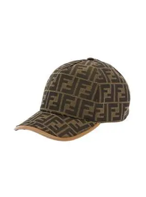 Fendi Ff Monogram Baseball Hat - Brown