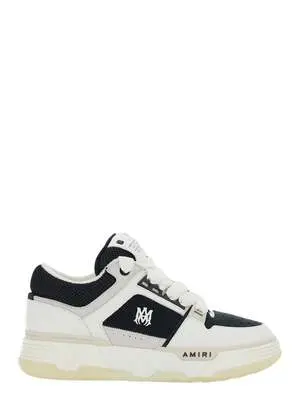 Amiri AMIRI White And Black Leather And Tech Fabric Chunky Sneakers With Logo Detail Multicolor