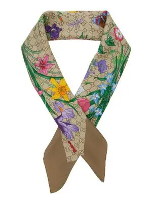 Gucci Flora Twill Scarf - Multicolor