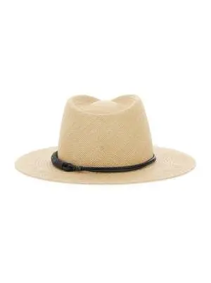 Brunello Cucinelli Raffia Bucket Hat With Embellished Trim - Multicolor