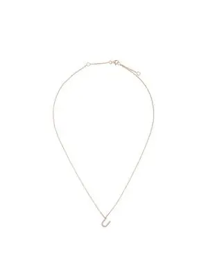 ALINKA 18kt Rose Gold Diamond Initial Pendant Necklace